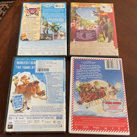 Media | 3 Dreamworks Shrek Dvd Movies And Ice Age Family Movies | Poshmark
